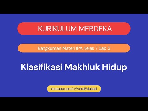 Kurikulum Merdeka Rangkuman Materi IPA Kelas 7 Bab 5 Klasifikasi Makhluk Hidup