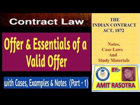 Offer | essentials of valid offer | essential elements of valid offer ...