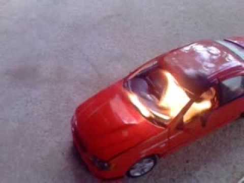Burning my Model car :) - YouTube