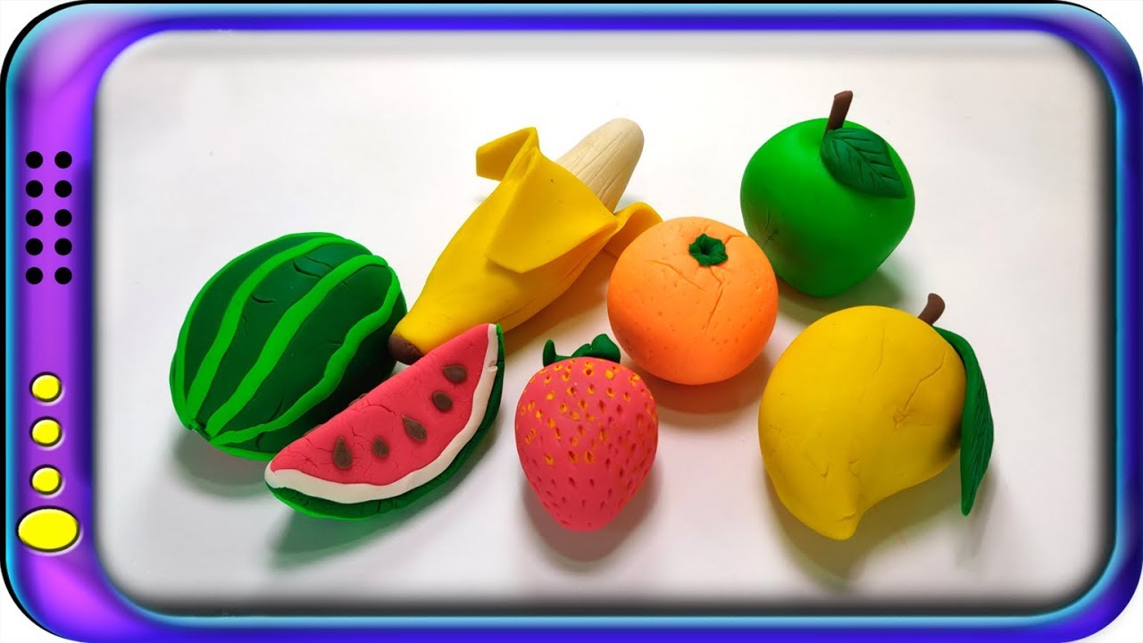 Play doh Fruits 🍓🍉🍏 | Learn Colors with clay modelling Toys | Easy DIY ...