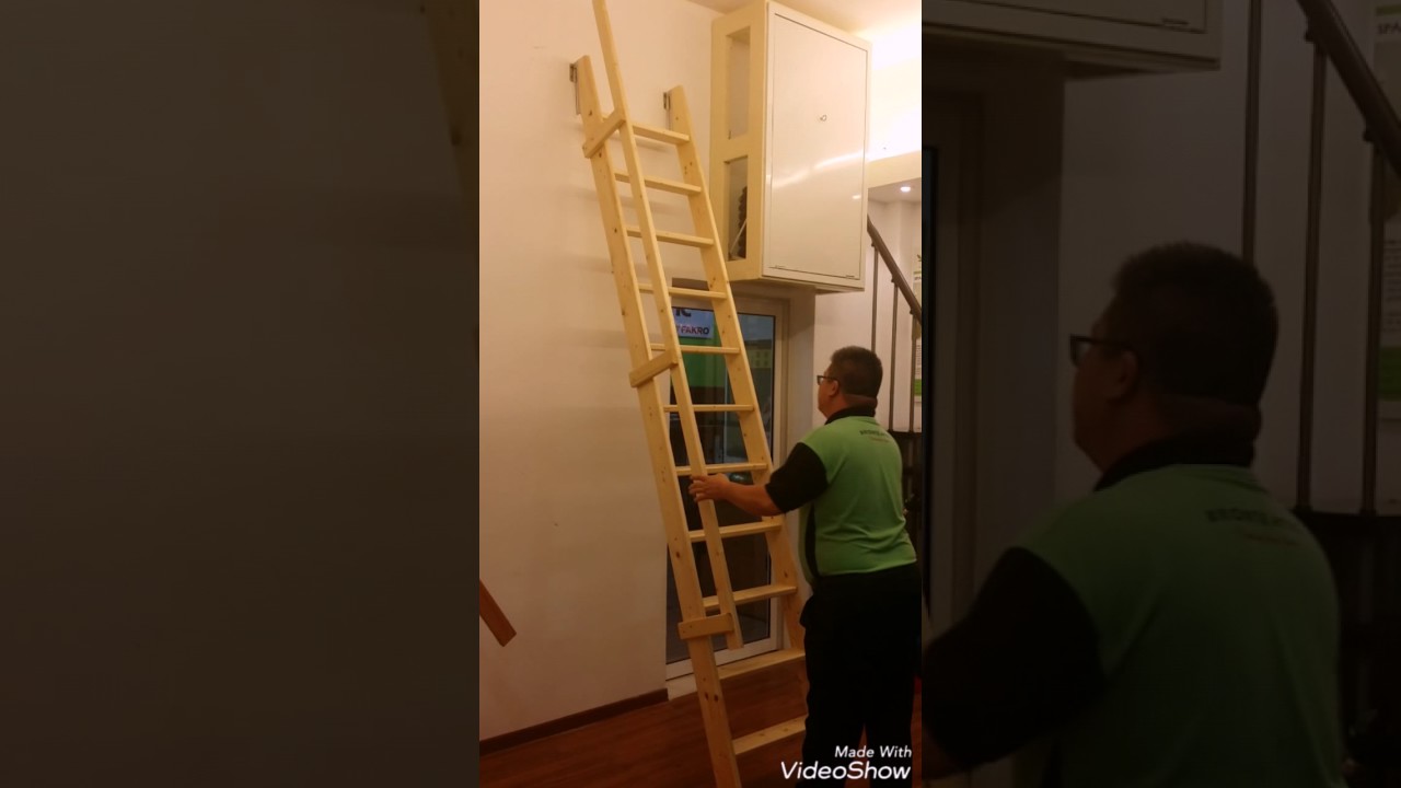 MSP Pivot Leaning Staircase for loft - YouTube