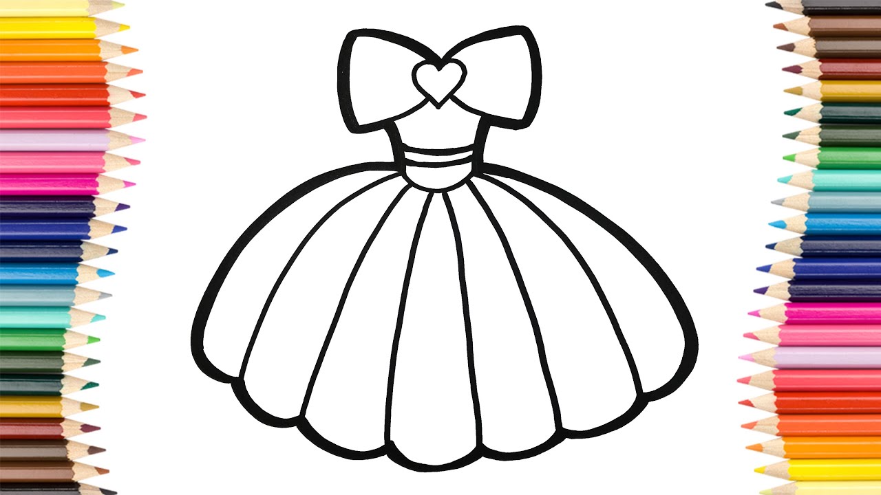Set of Dresses. How to Draw Dresses Easy Fun - YouTube