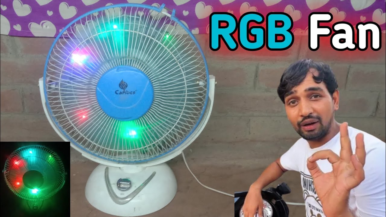 How To Make RGB Fan || Table Fan Ko Rgb Table Fan Banaye Samar ...