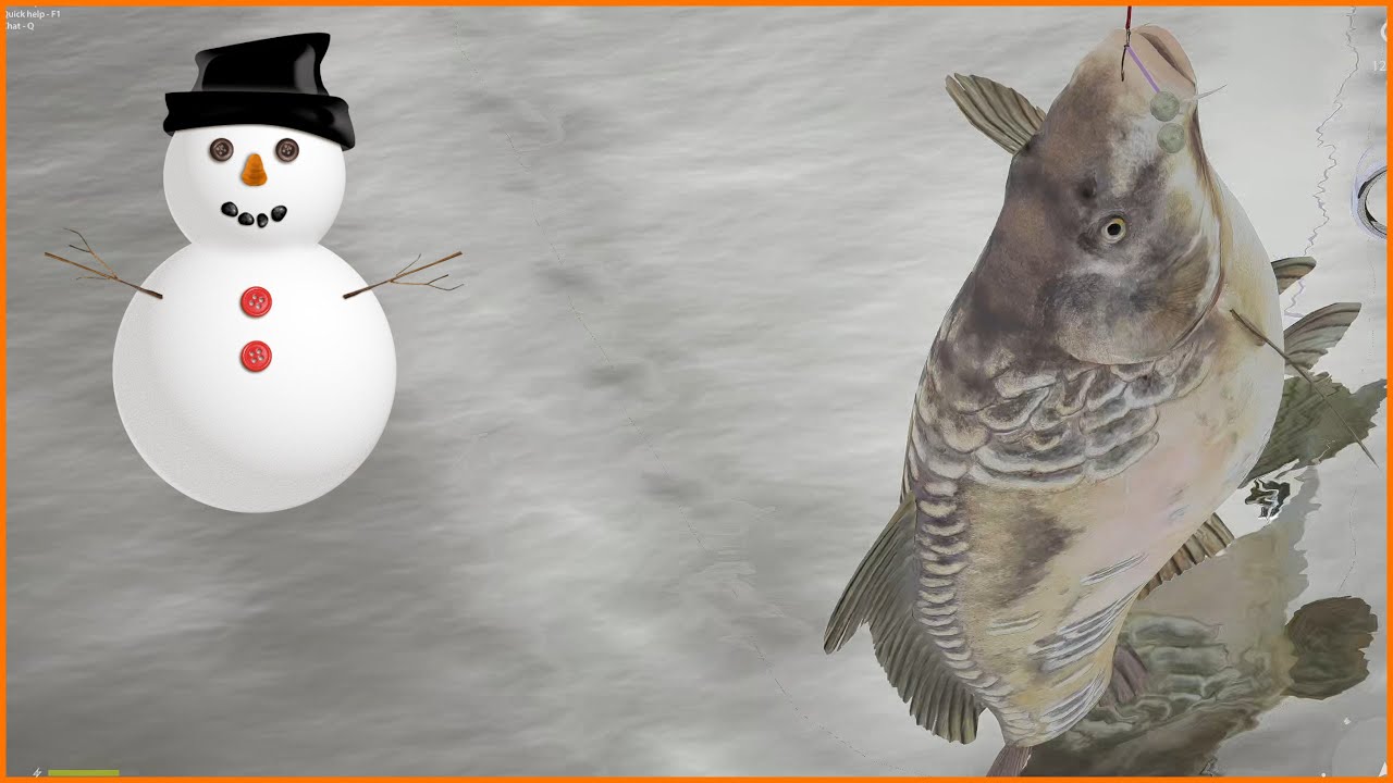 Amber Lake carp spot snowman test | Russian Fishing 4 rf4 - YouTube
