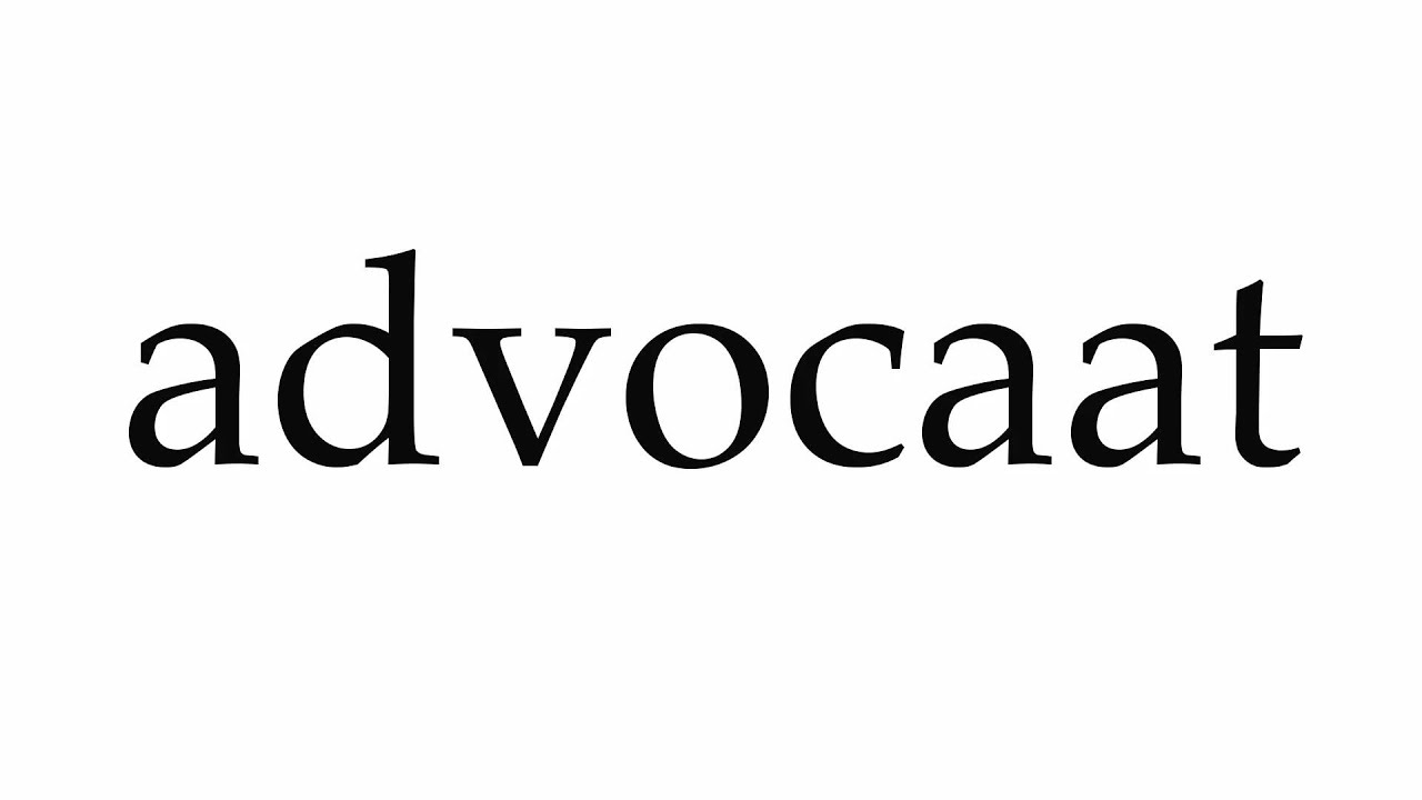 How to Pronounce advocaat - YouTube