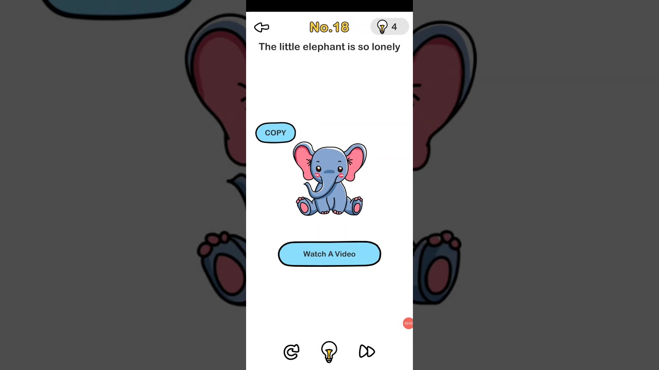 Brain Out The little elephant is so lonely Level 18 Walkthrough - YouTube