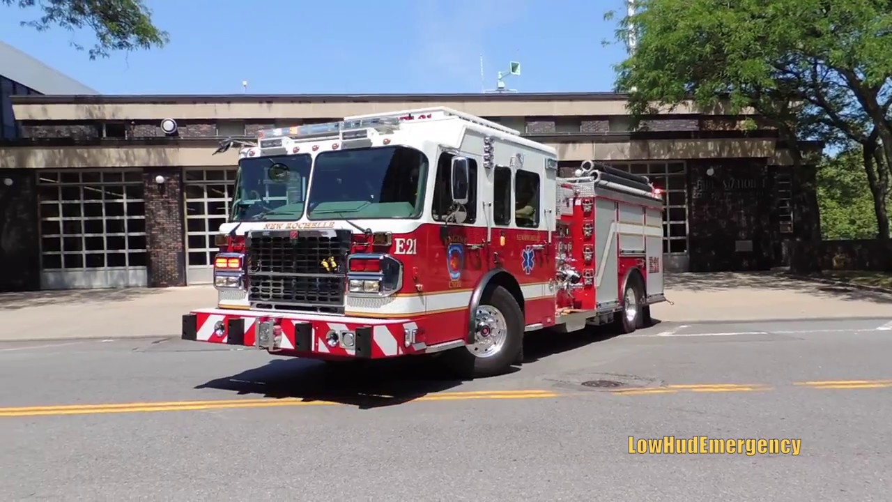New Rochelle FD *NEW* Engine 21 Responding - YouTube
