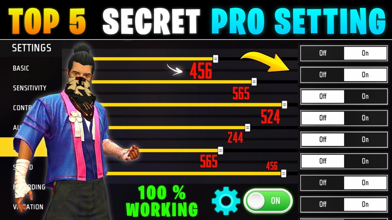 Top 5 Secret Setting In Free Fire || Free Fire Max Control Setting ...