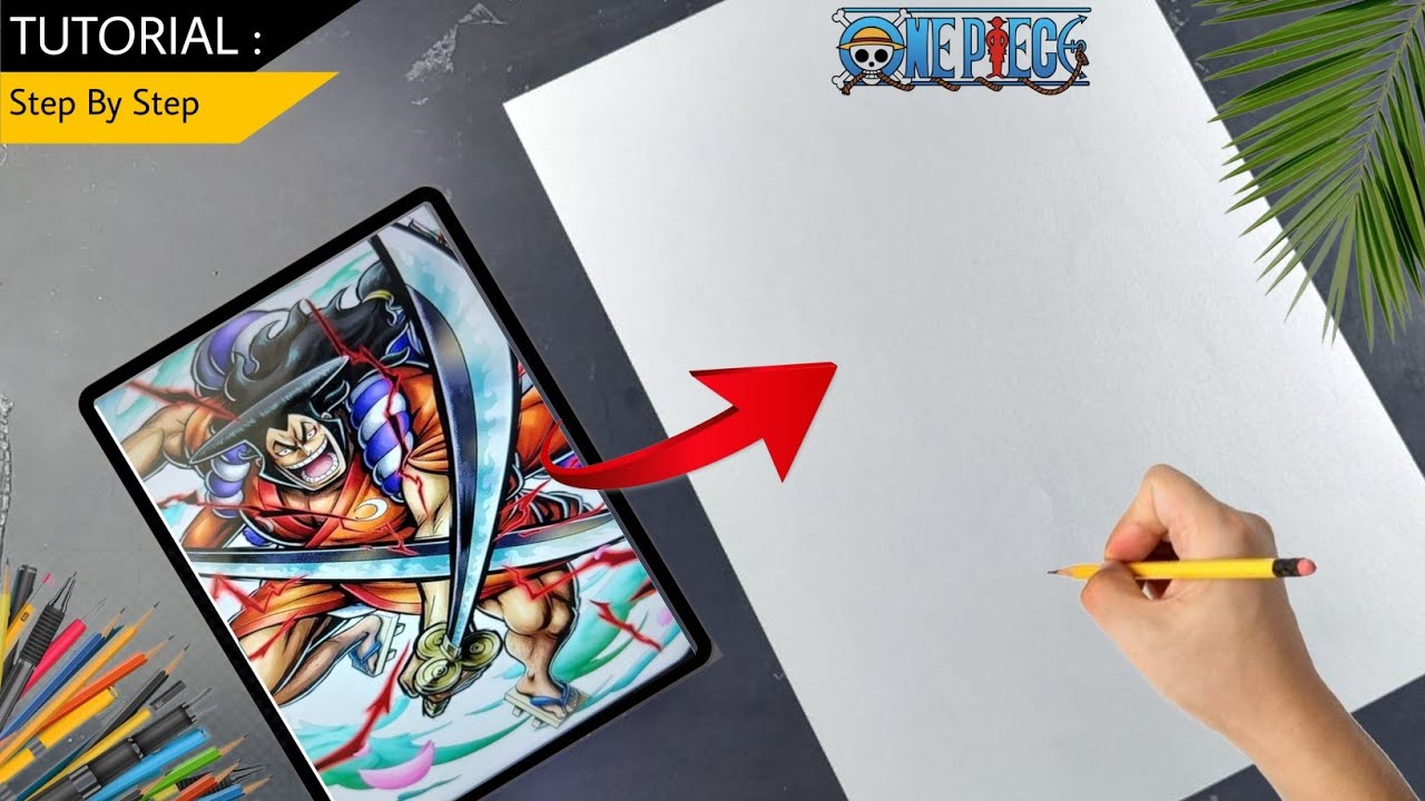 How To Draw Kazuki Oden | Outline Tutorial | ONE-PIECE | Step By Step ...