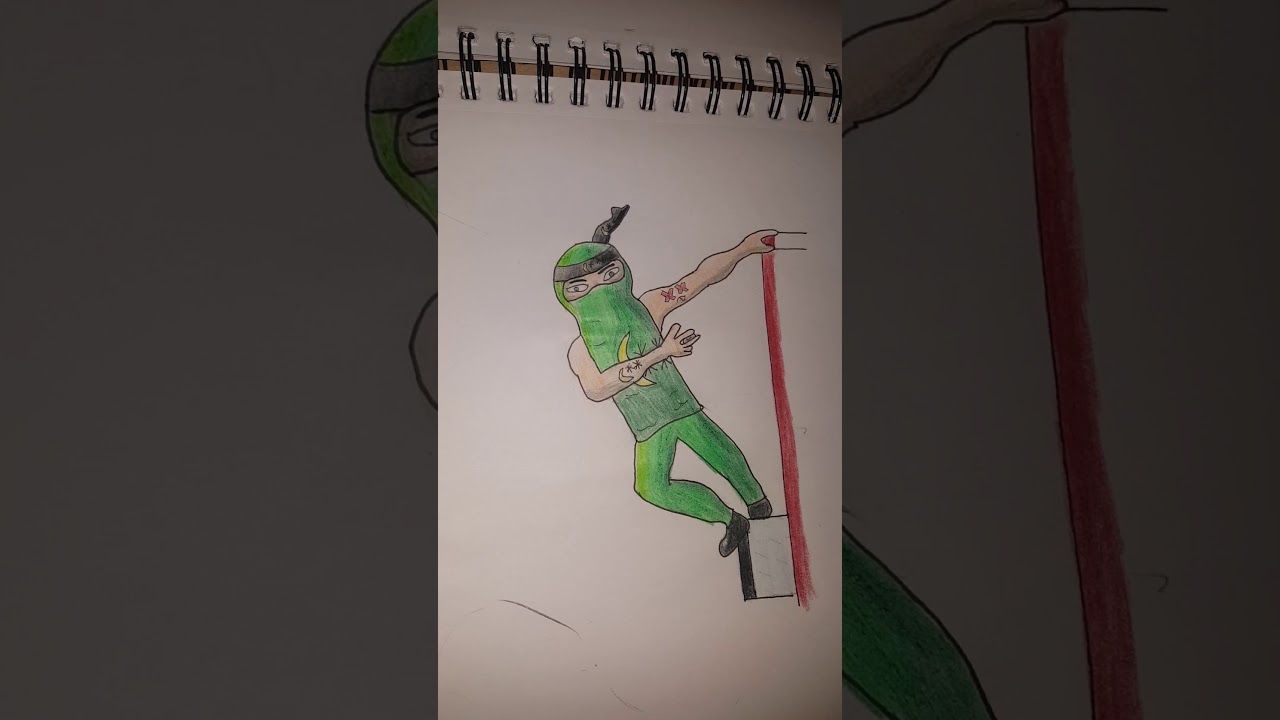 Green ninja (drawing) - YouTube