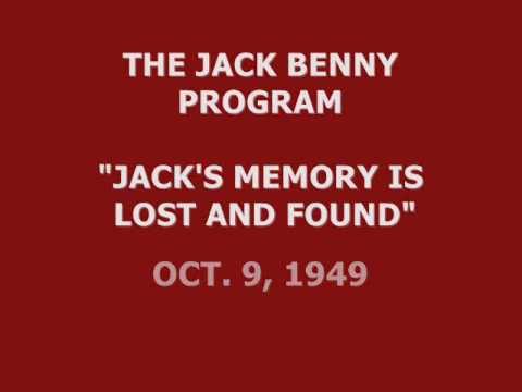 THE JACK BENNY PROGRAM -- "JACK'S MEMORY IS LOST AND FOUND" (10-9-49 ...