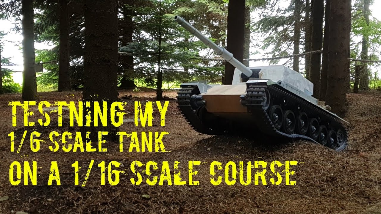 Testing the 1/6 Strv 105 on a track build for 1/16 scale tanks! - YouTube