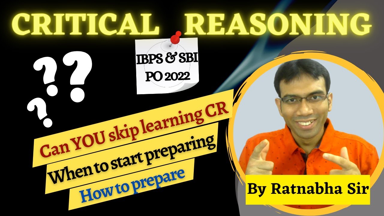 Critical Reasoning for Bank PO Exams | 2022 | SBI PO | IBPS PO - YouTube