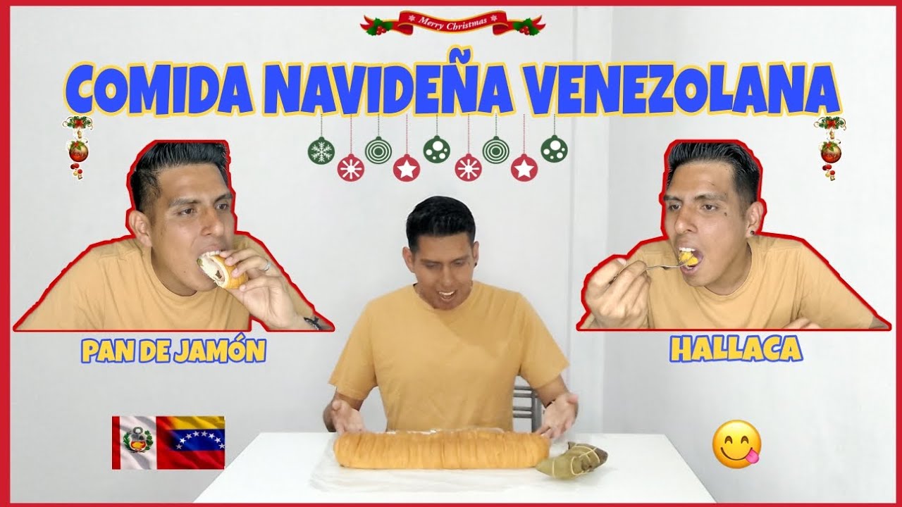 🇵🇪 Probando el Plato Típico Venezolano || *HALLACA Y PAN DE JAMON ...