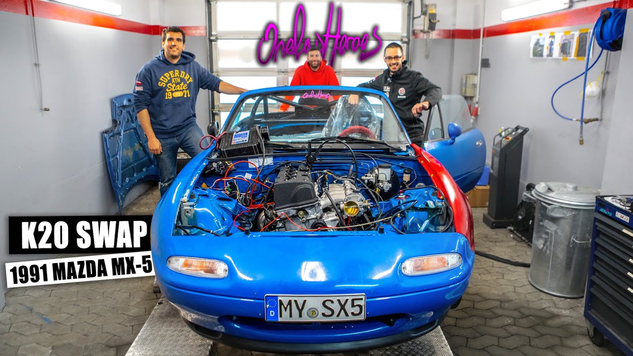 K20 MX-5 First Engine Start! // KMiata Build - Part 3 - YouTube