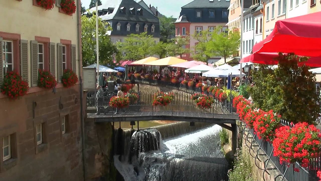 At the waterfall in Saarburg during our vacation or holiday - YouTube