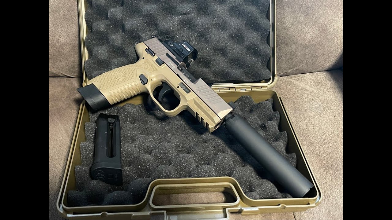 FN 502T W/ SilencerCo Sparrow - YouTube
