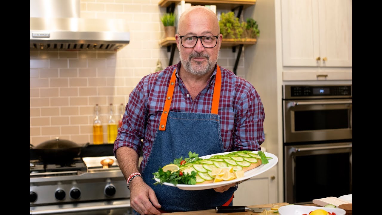 Chef Andrew Zimmern's Cold Poached Salmon Recipe - YouTube