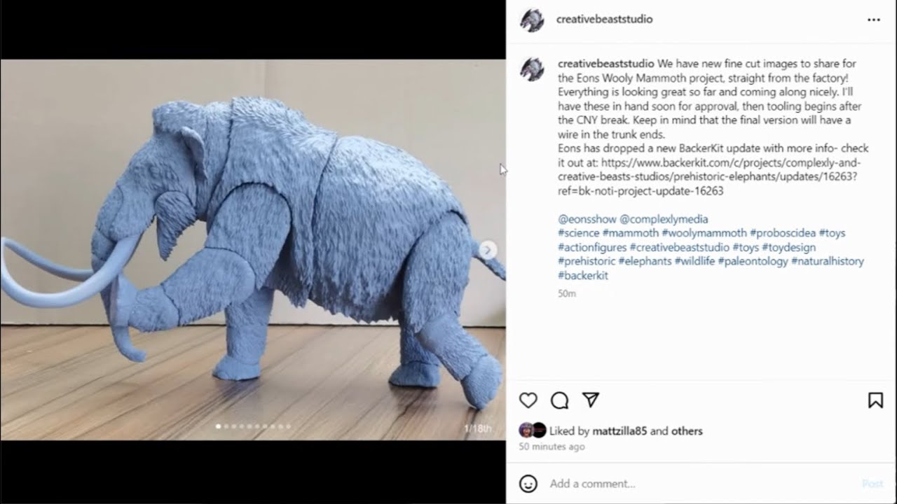 Woolly Mammoth Eons Creative Beast Studio Action Figure Prototypes ...