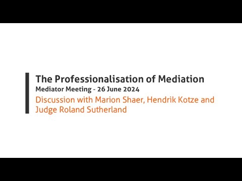 Mediator Meeting June 2024 - YouTube