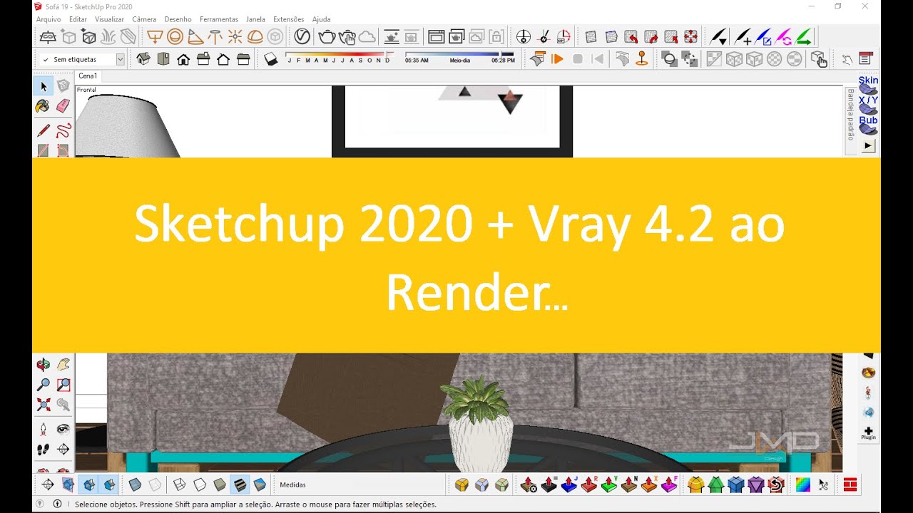 Com sketchup 2020 + vray 4.2 ao render - YouTube