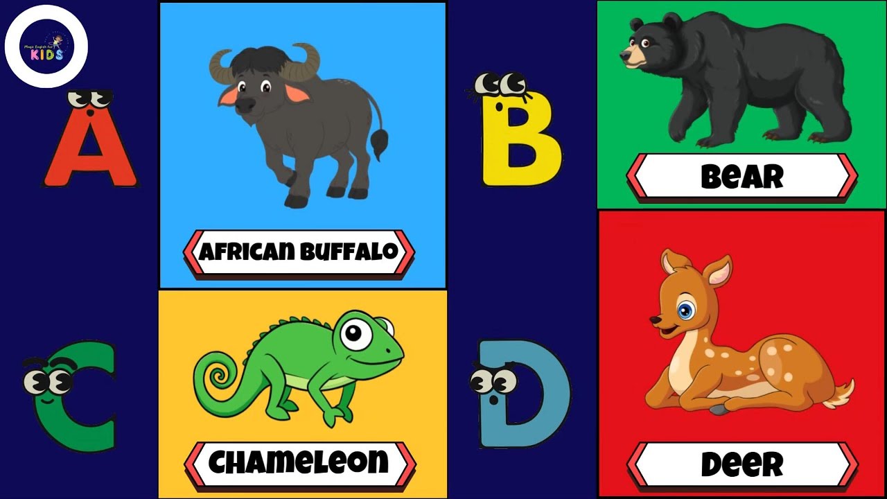 Animals ABC Song | Alphabet Animals Song for Kids 🎵 | #abcd #kids - YouTube
