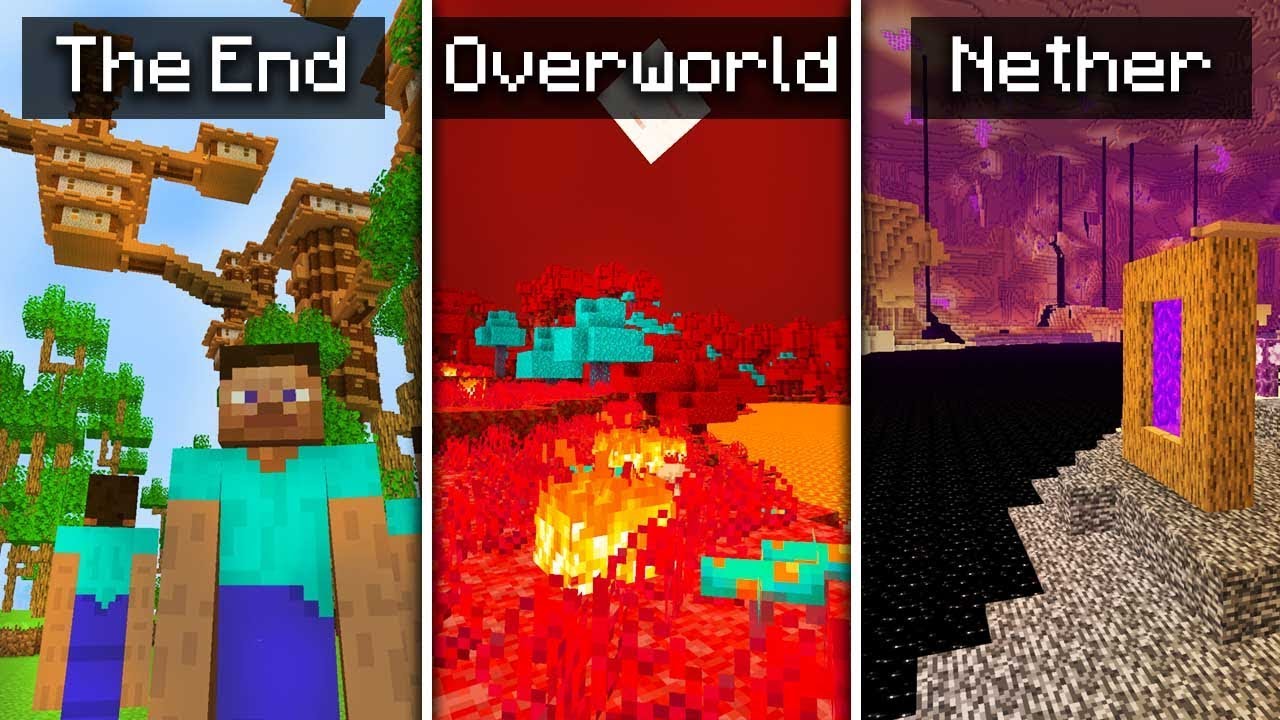 HO INVERTITO NETHER, END E OVERWORLD su MINECRAFT ITA - YouTube