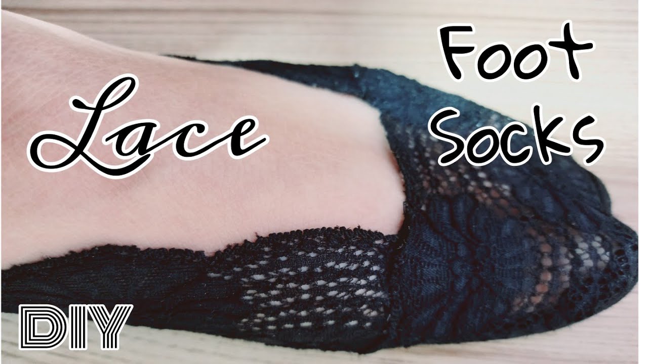 How to make Lace Foot Socks/DIY Foot Socks - YouTube