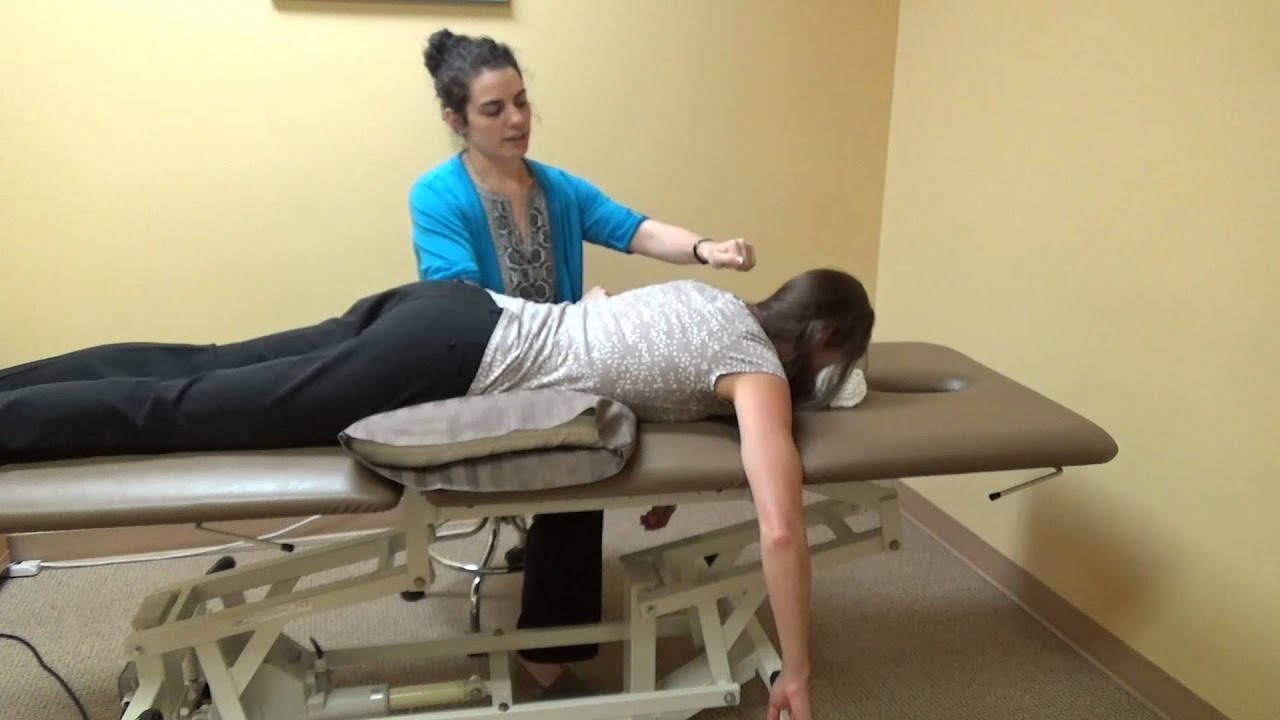 Prone middle trap lift arm full abducted Level 3 - YouTube