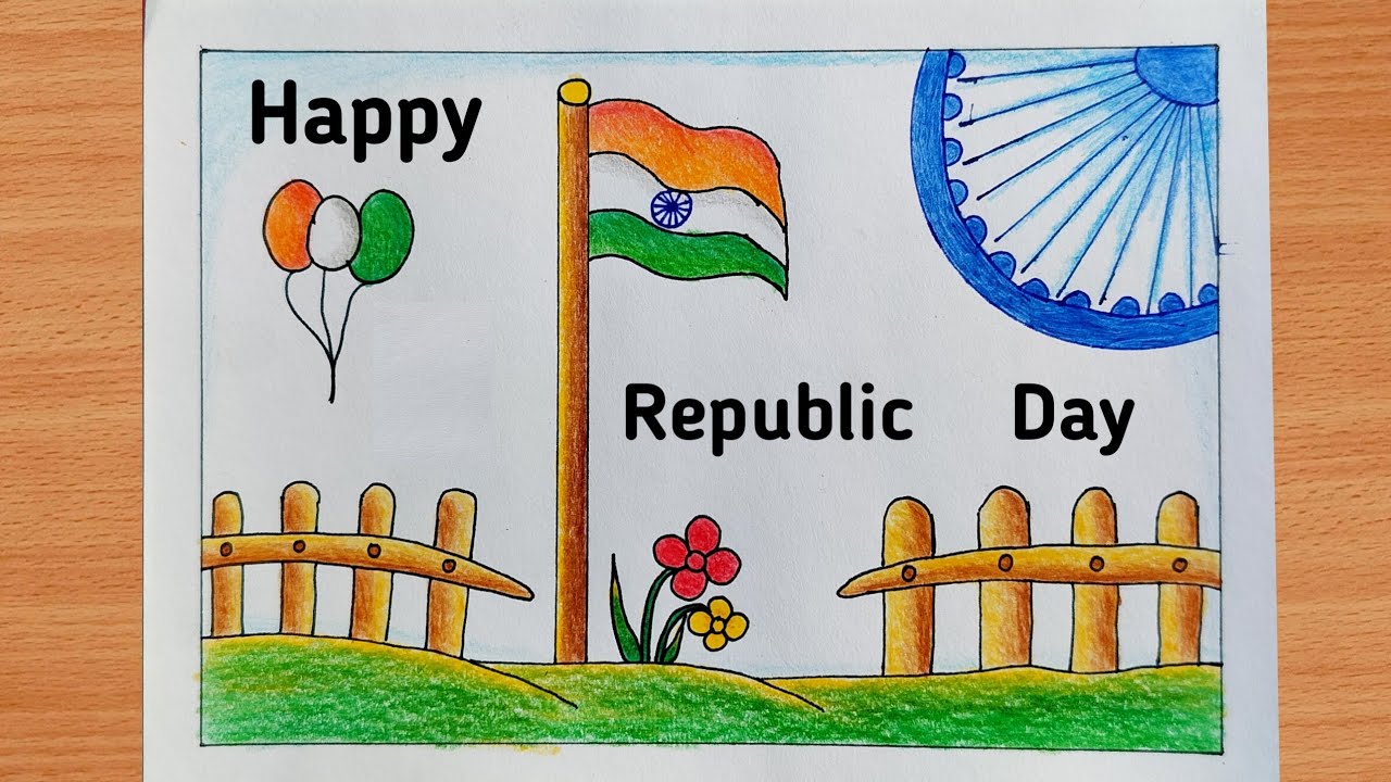 Republic Day Drawing easy/26 January drawing - YouTube