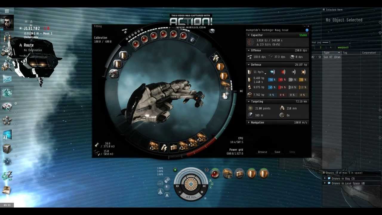 Eve Online Harbinger Navy Issue fitting - YouTube