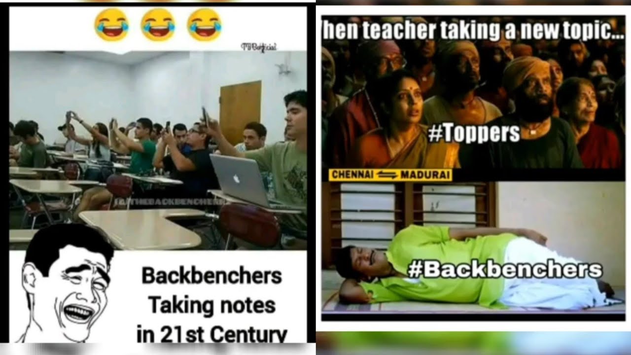 Backbencher memes vs Firstbencher memes, school memes, student memes ...