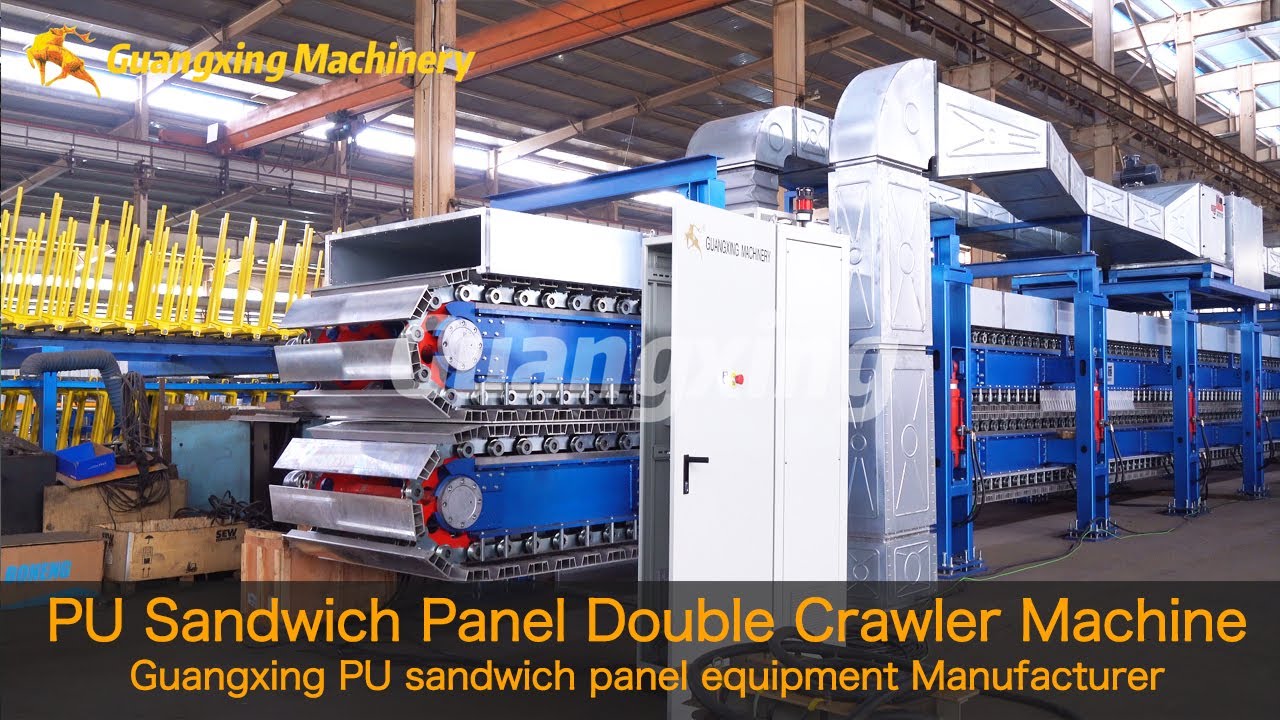 Trial Run of PU Sandwich Panel Production Line, Sandwich Panel Line ...