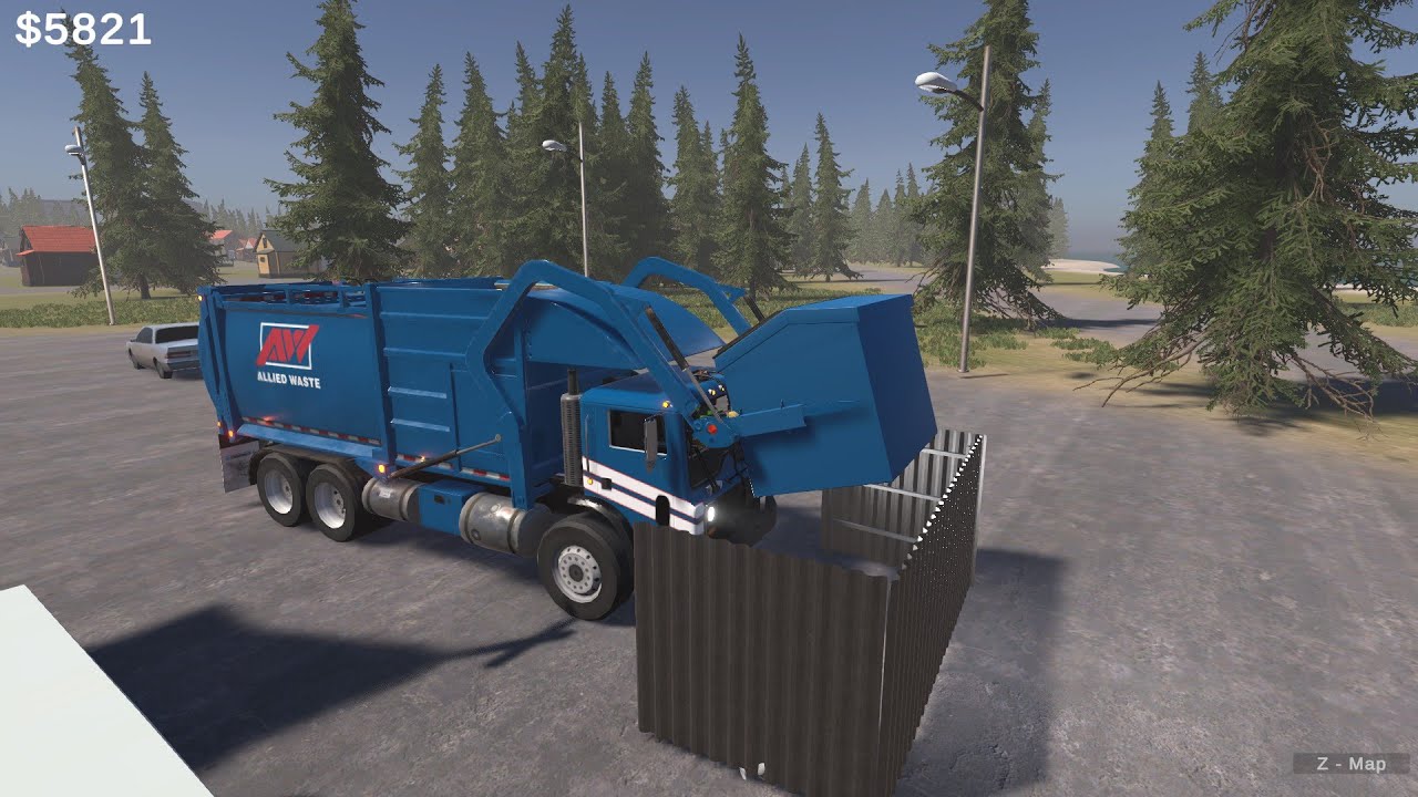 Allied Waste (AW) Front Loader Slamming Cans | Garbage Packer - YouTube