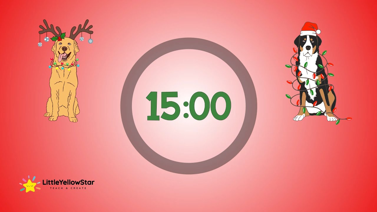 Christmas 15 Minutes Countdown Timer For Kids With Music | Happy ...