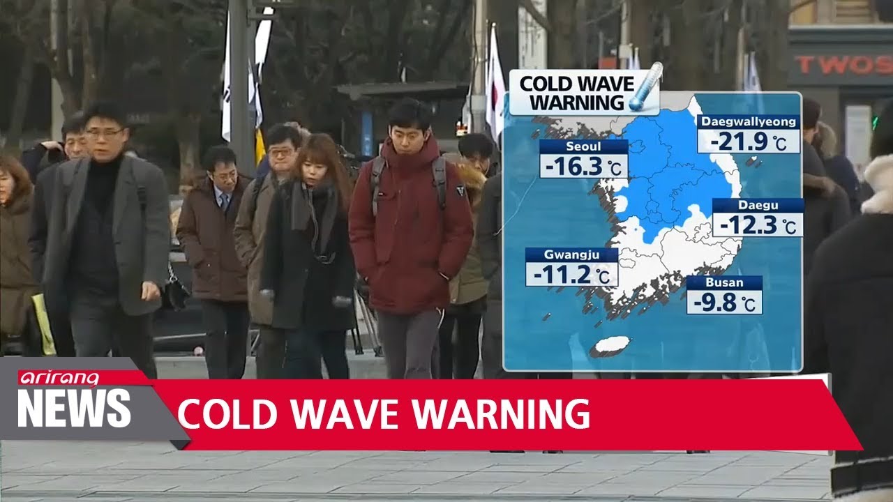 Cold wave warning issued in Seoul with record-breaking lows - YouTube