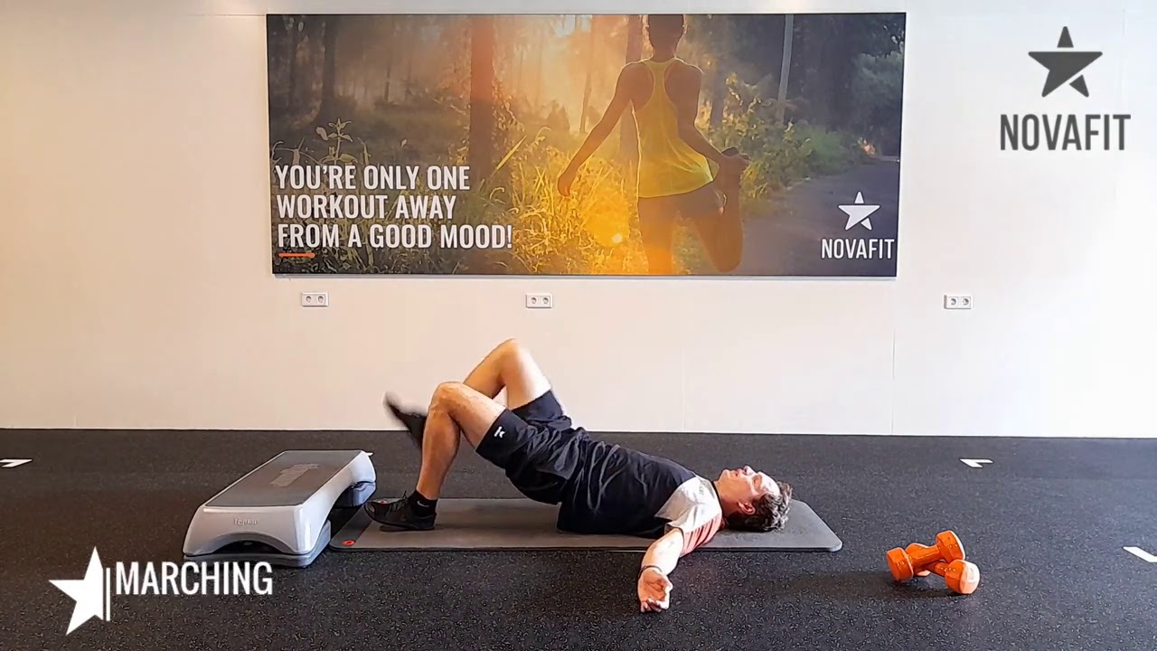 Glute Bridge Marching I NOVAFIT - YouTube