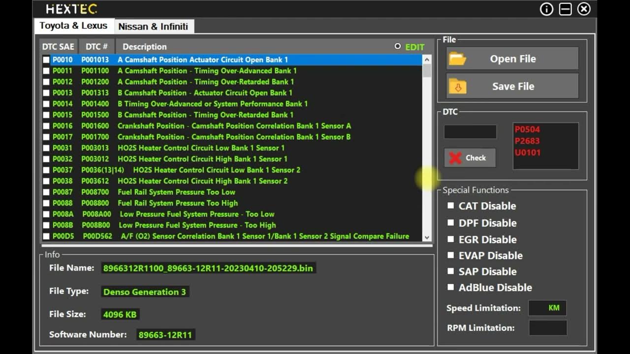 Hextec Corolla 2020 SE P05042B U012987 P268115 U015587 U010187 off ...