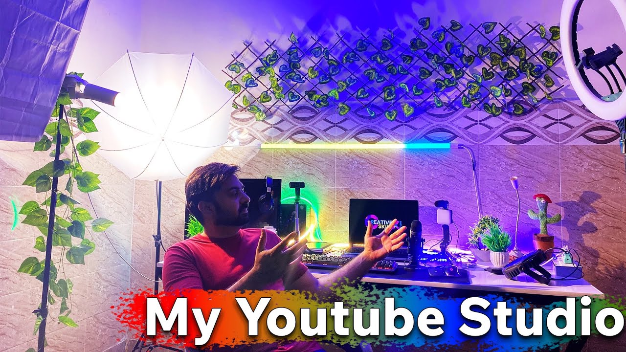 How to make a small youtube studio in home - YouTube