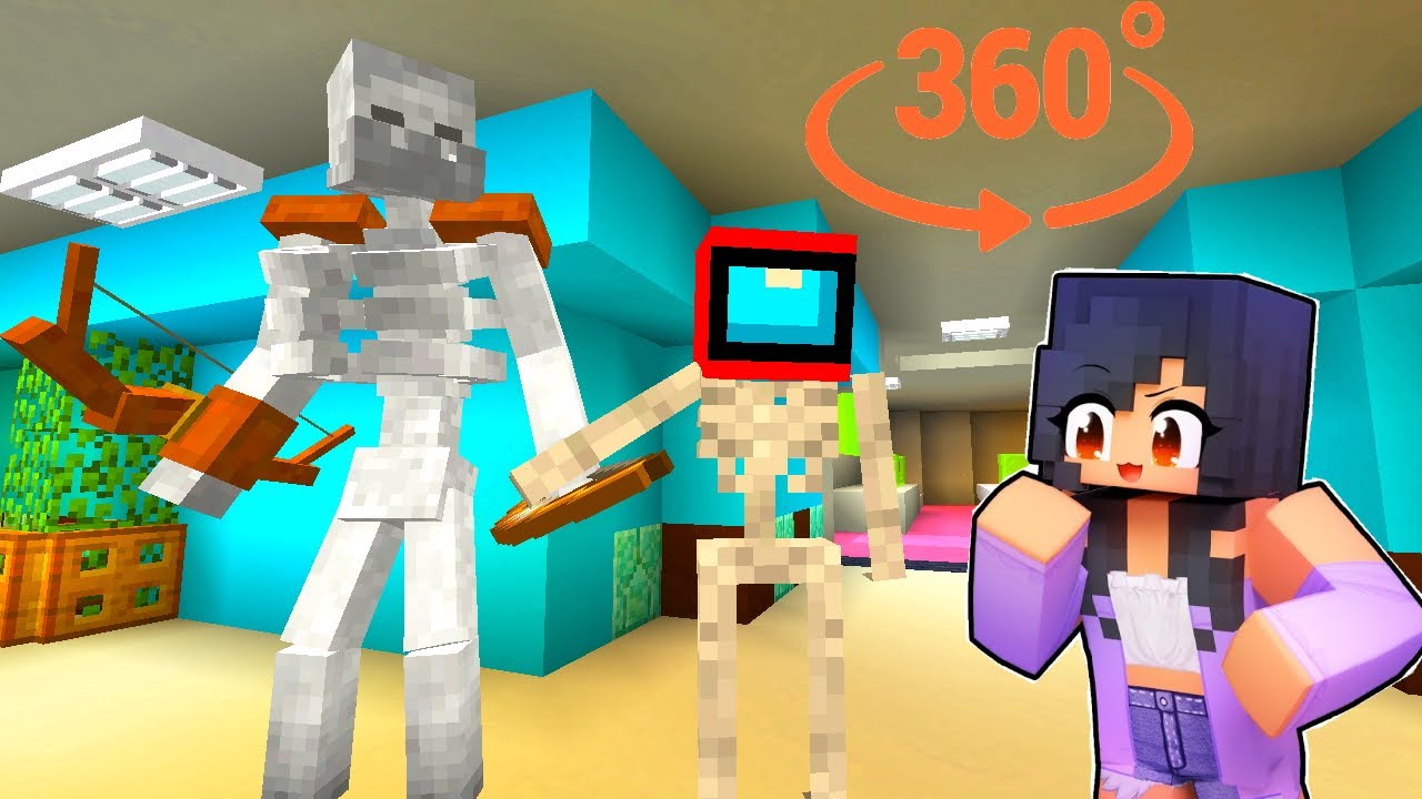 APHMAU vs SKELETON-IMPOSTOR in Minecraft 360° - YouTube
