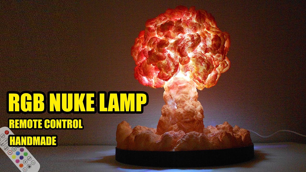 Handmade USB Nuke Lamp with Remote Control. RGB Lamp NightLight. Thick ...