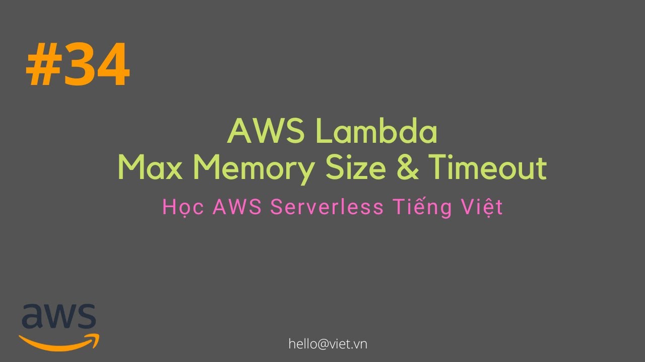 34 Cấu Hình Memory Size Và Timeout Trên Lambda Function Học Aws Serverless Tiếng Việt Youtube