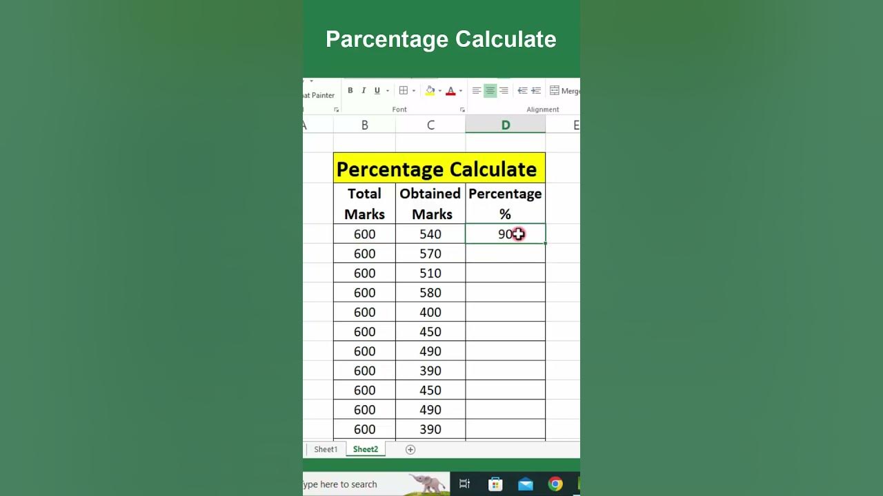 Calculate Percentage In Excel Msexcel Shorts Excel Tips And Tricks Youtube