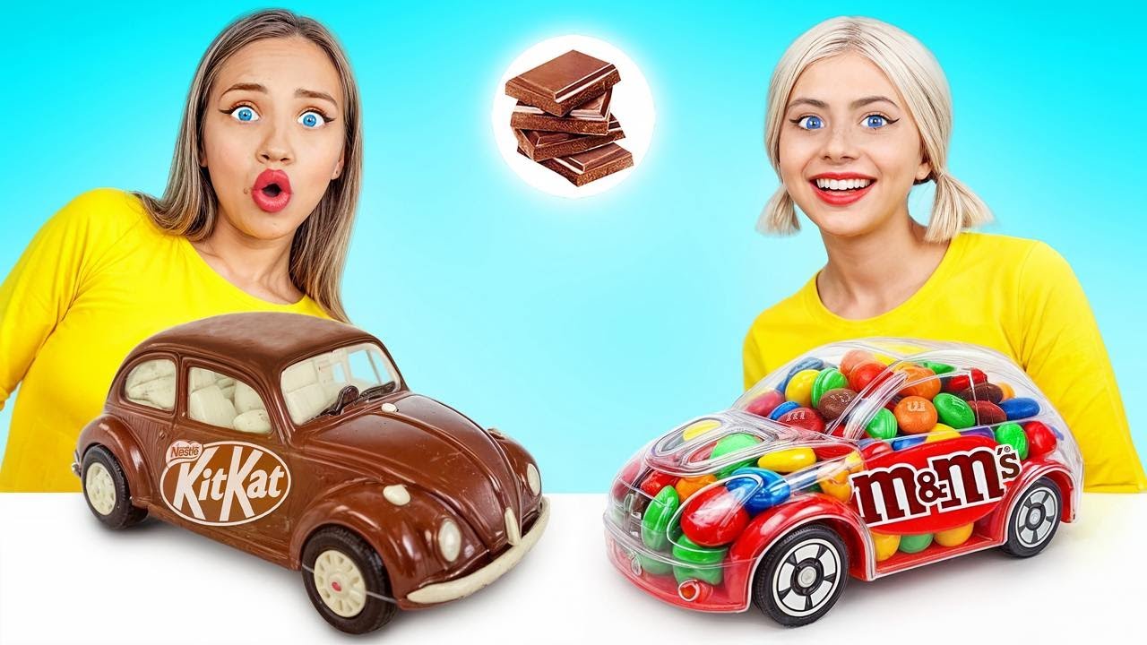 Candy vs Real Food Challenge | Chocolate Food Competition by Candy Land ...