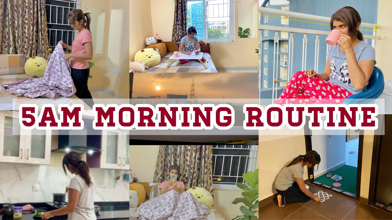 5AM Morning Routine,Everyday morning Routine 2022,Productive realistic ...