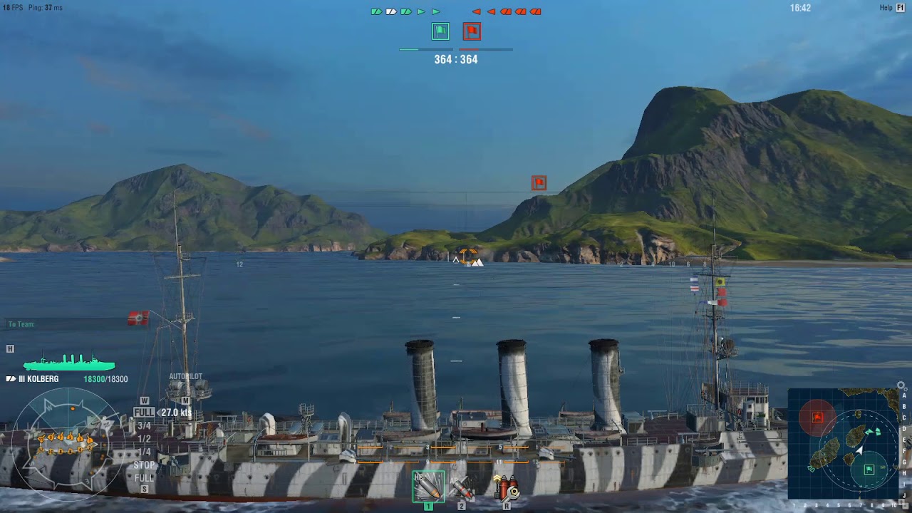 World Of Warships Kolberg-class cruiser - YouTube