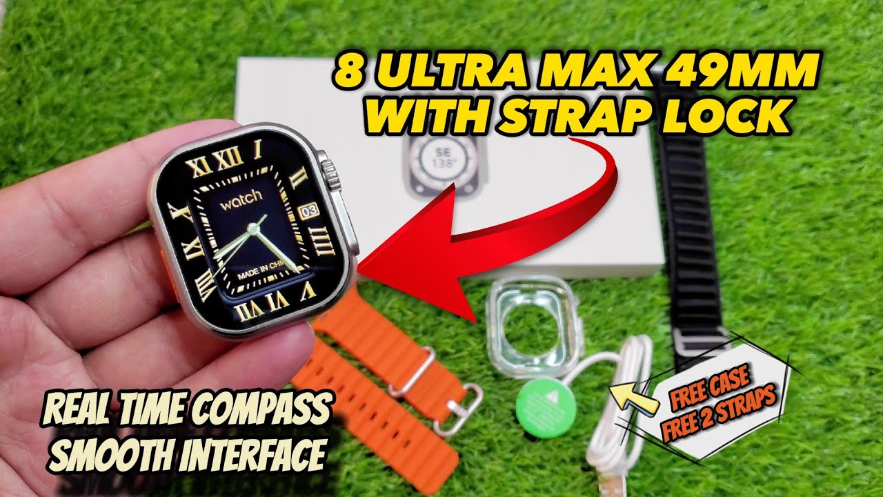 8 Ultra Max 49mm | 8 Ultra Max Smartwatch | Free Case | Free 2 Straps ...