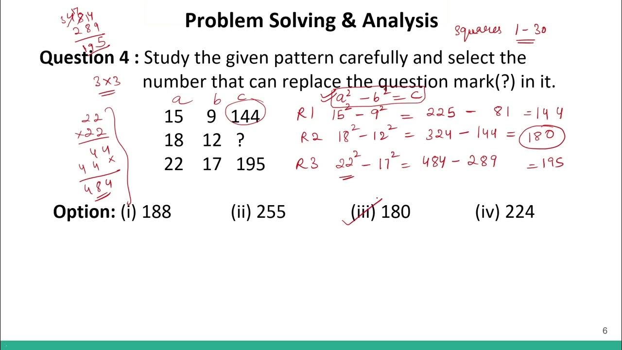 Problem Solving and Analysis 8th Part: Practice Questions #SATHEE_SSC #swayamprabha #SSC - YouTube