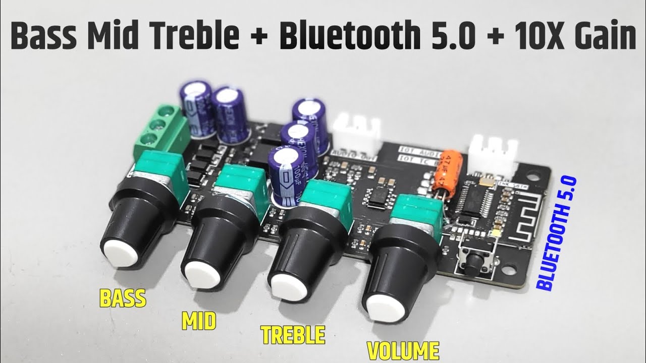 Mid Treble Bass With inbuilt Bluetooth 5.0 Board Complete Wiring || You ...