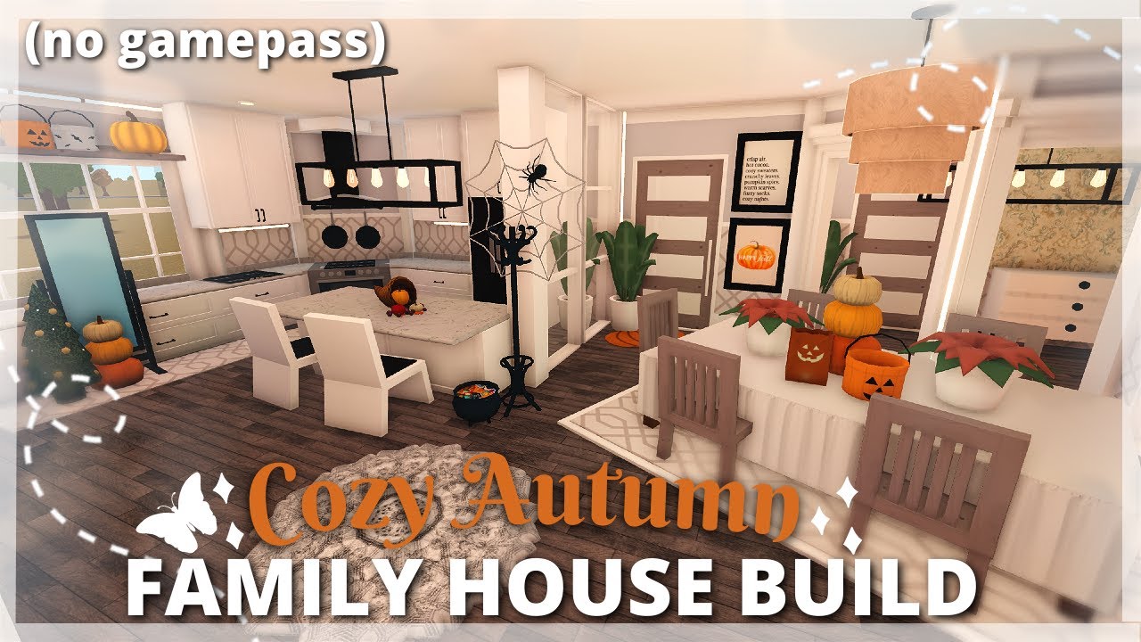 30K! BLOXBURG; COZY AUTUMN FAMILY HOUSE BUILD, NO GAMEPASS!! - YouTube